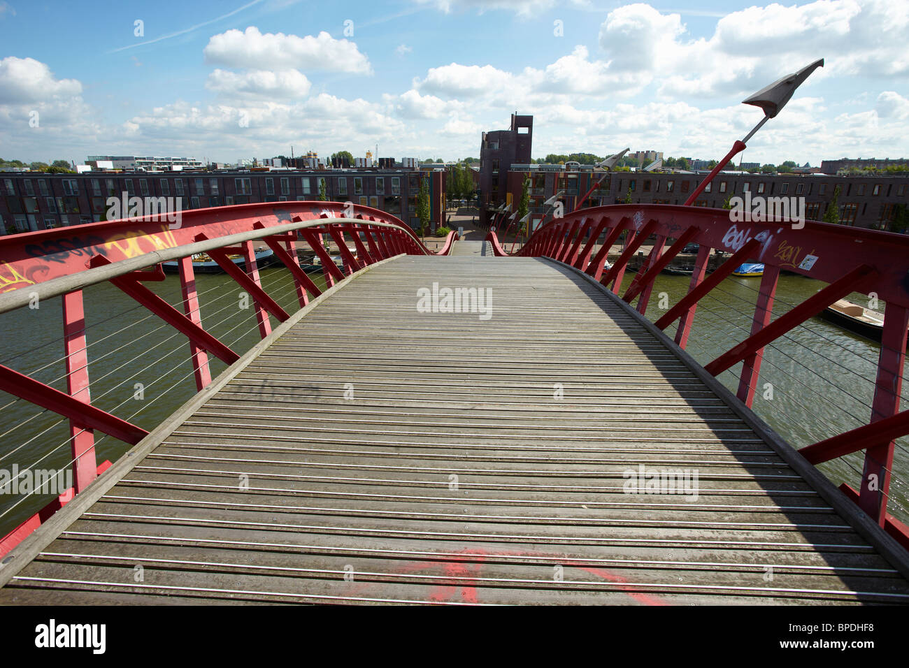 Red python bridge in amsterdam, hi-res stock photography and images - Alamy