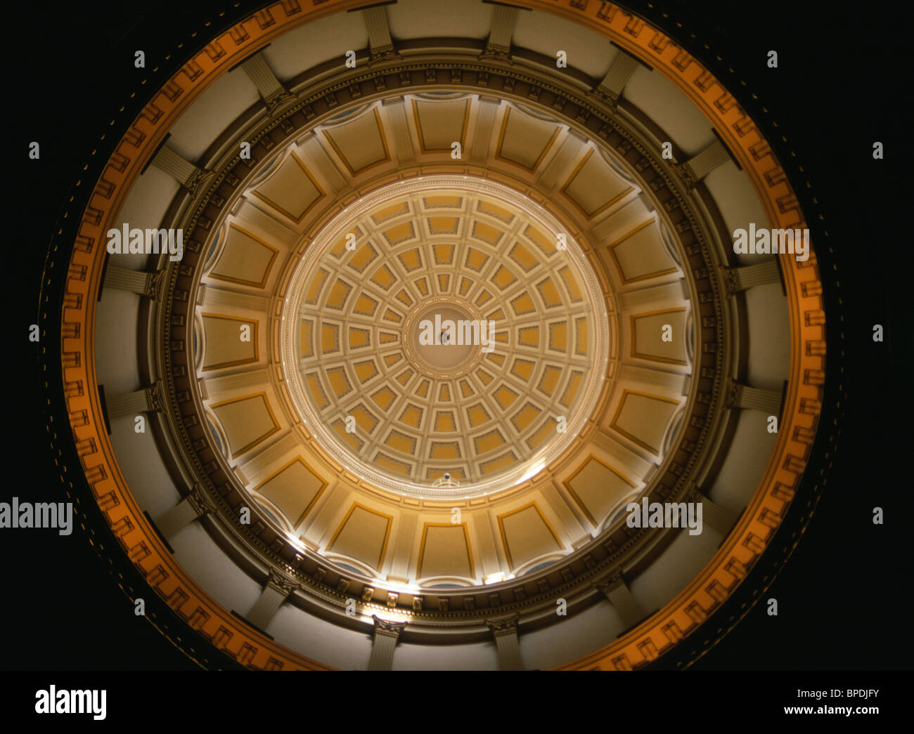 Interior view of dome, Colorado state capitol building, Denver ...
