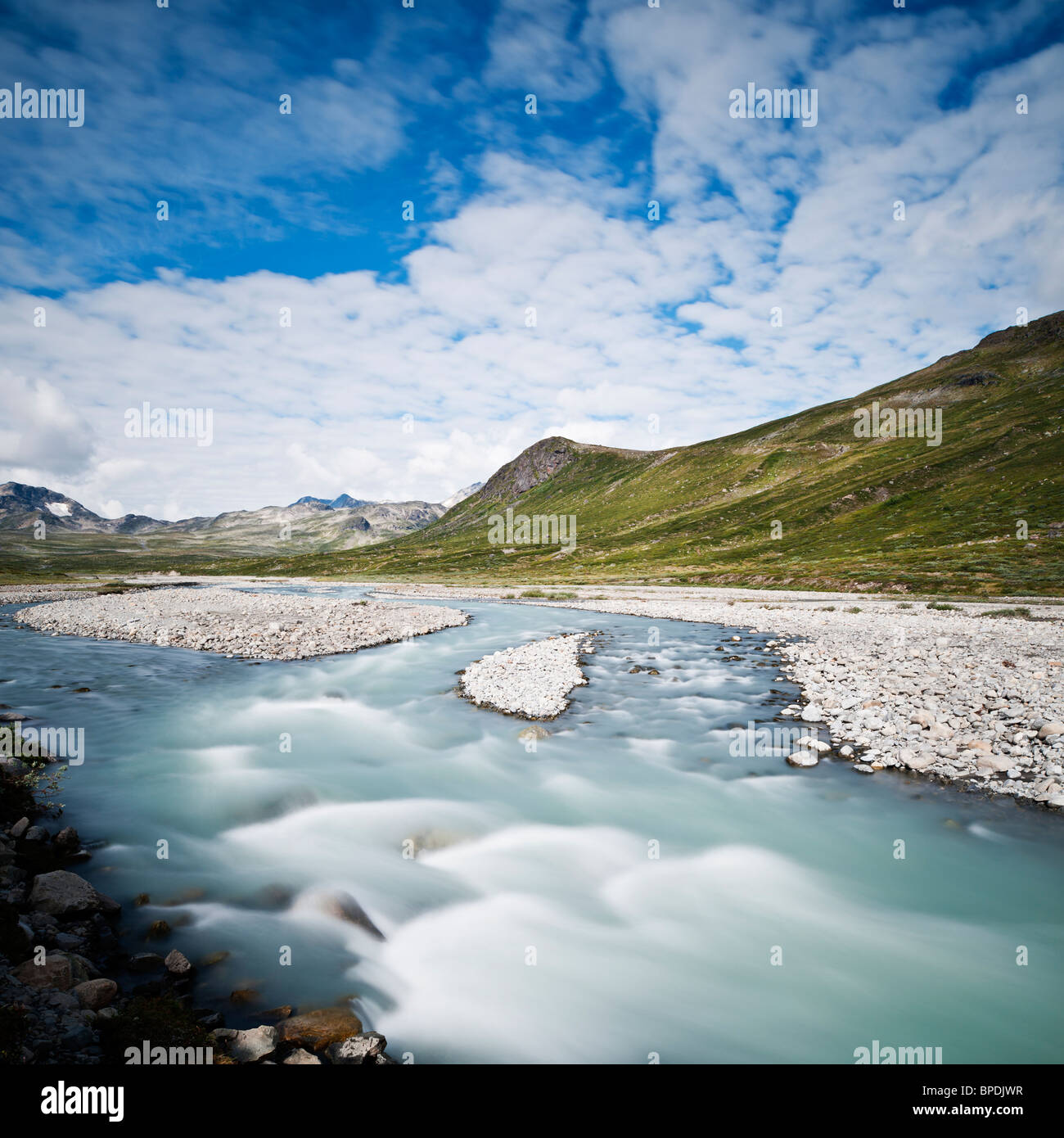 Muru river in Memurudalen, Jotunheimen national park, Norway Stock ...