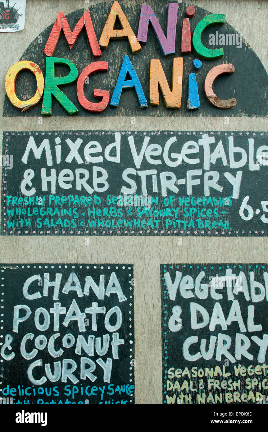 Organic food menu hi-res stock photography and images - Alamy