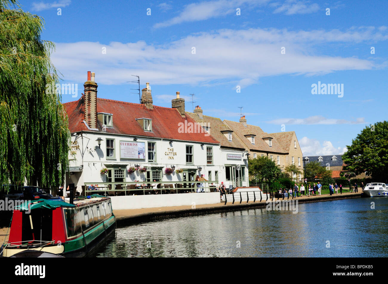 The Cutter Inn, River Great Ouse and Waterfront at Ely, Cambridgeshire ...