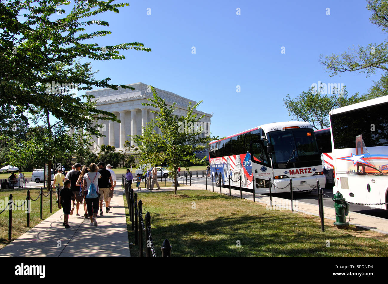 Tour buses, Washington DC, USA Stock Photo - Alamy
