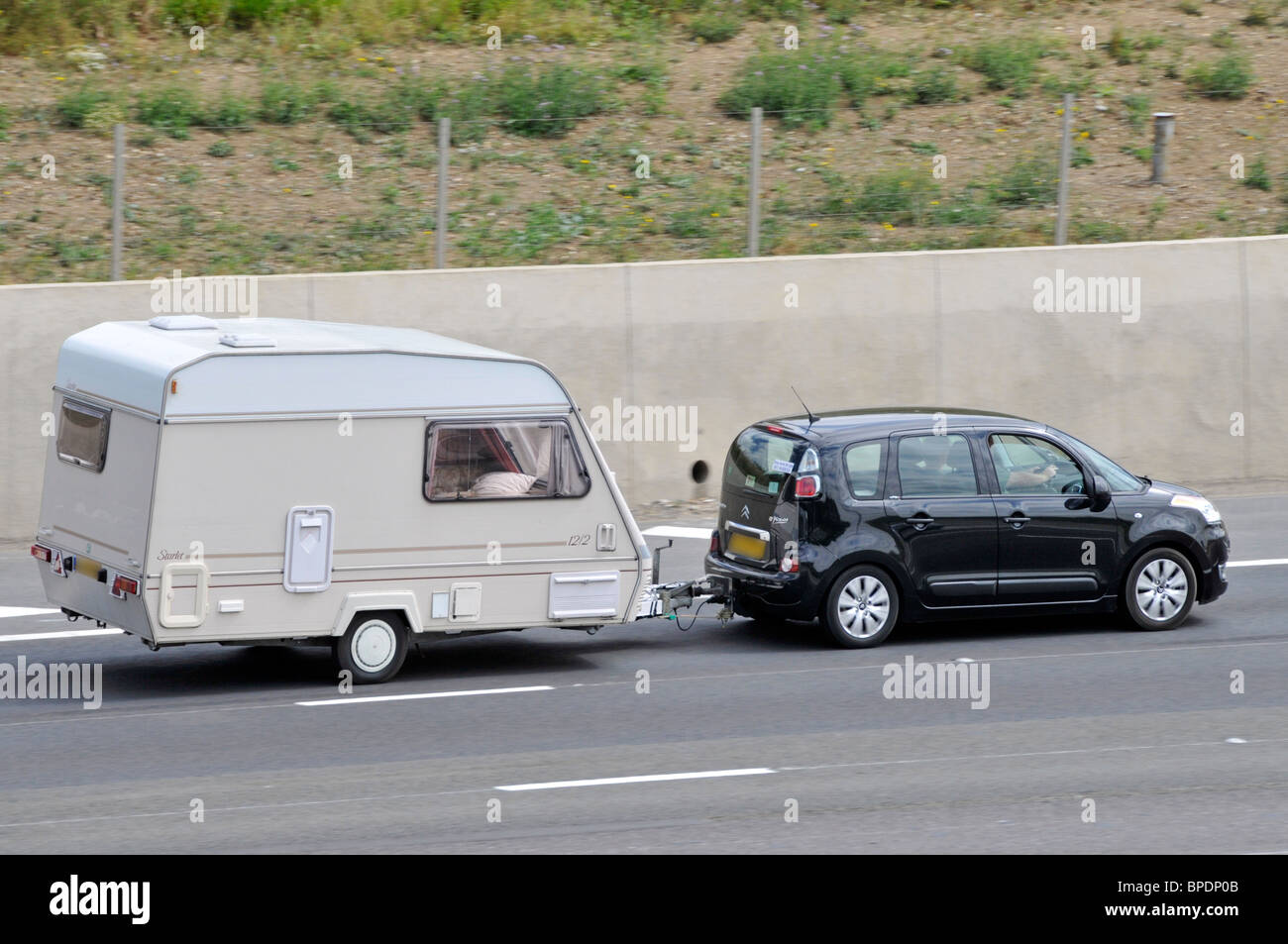 Caravan On A Motorway Stock Photos & Caravan On A Motorway Stock Images ...