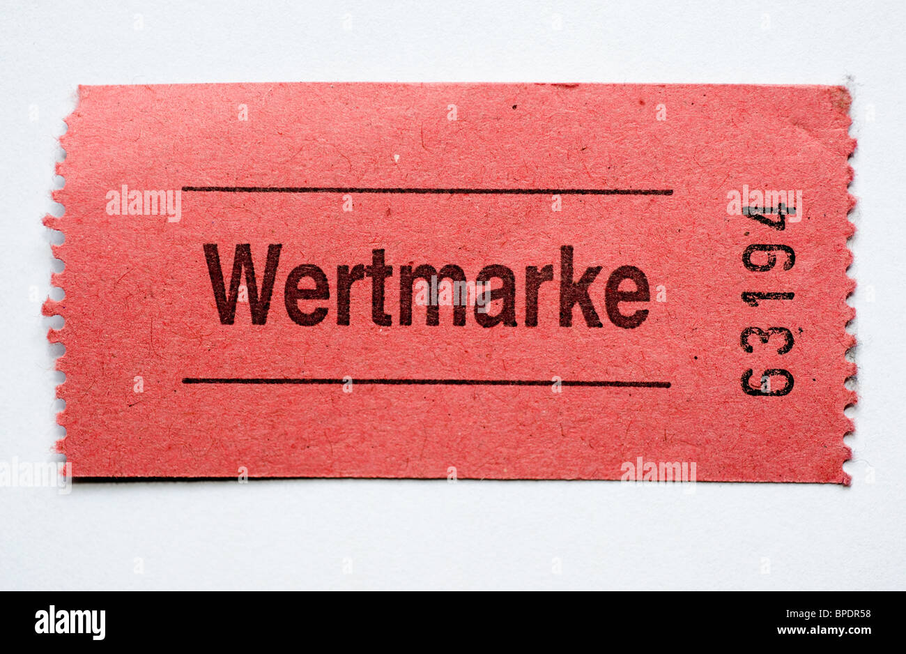 Red paper token Stock Photo - Alamy