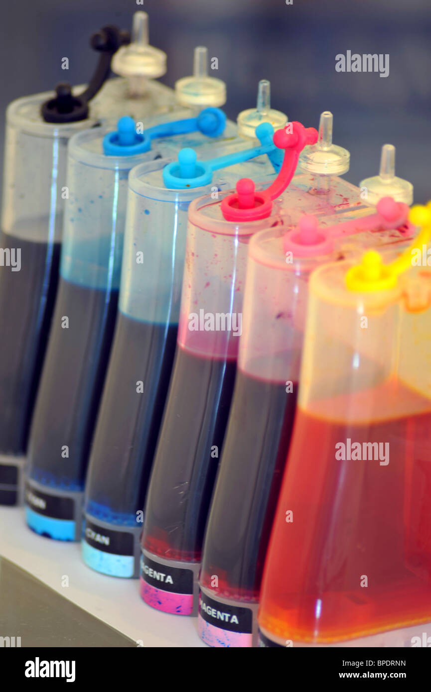 Contiuous ink system (CIS) for inkjet printers Stock Photo - Alamy