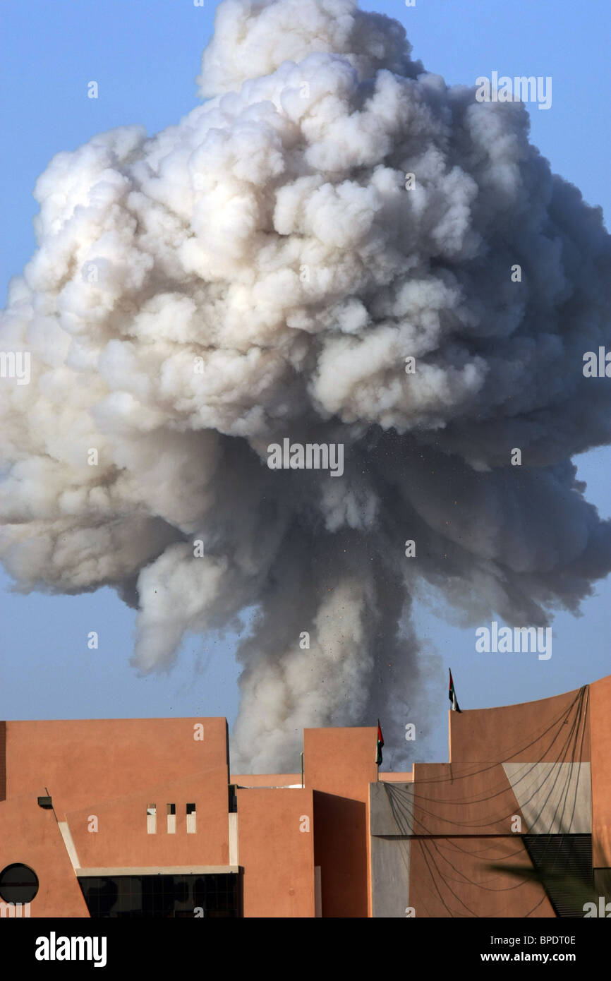 An explosion cloud, Dubai, United Arab Emirates Stock Photo - Alamy