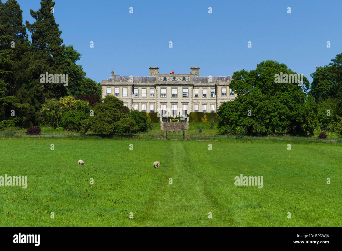 footpath through the estate grounds of Ragley hall Warwickshire The ...