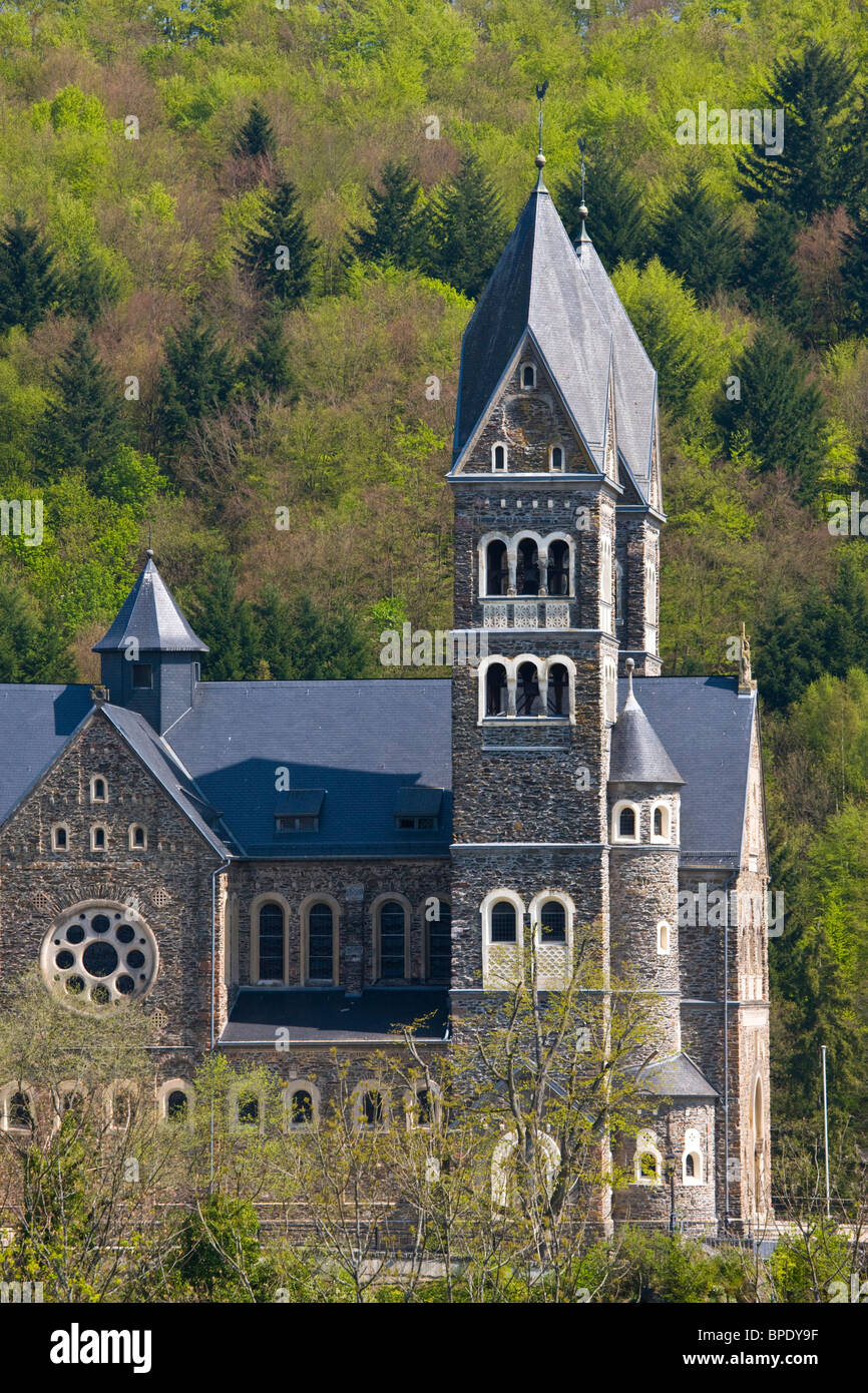 Luxembourg, Clervaux. Clervaux town Church (b. 1910), exterior Stock ...