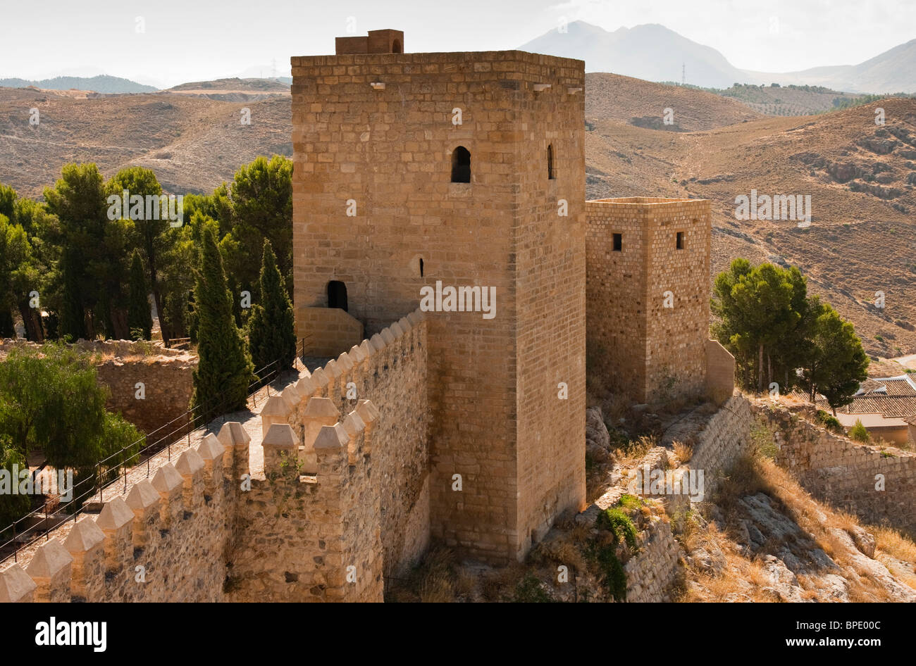The old Islamic castle of Antequera in Spain Stock Photo - Alamy