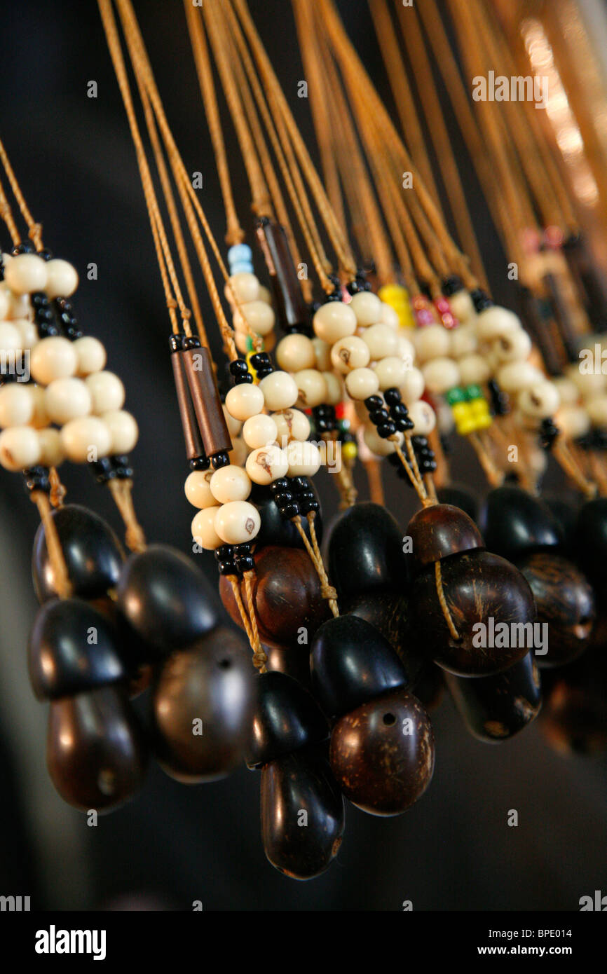 Candomble wear strings of beads made of seeds and shells in the colours ...
