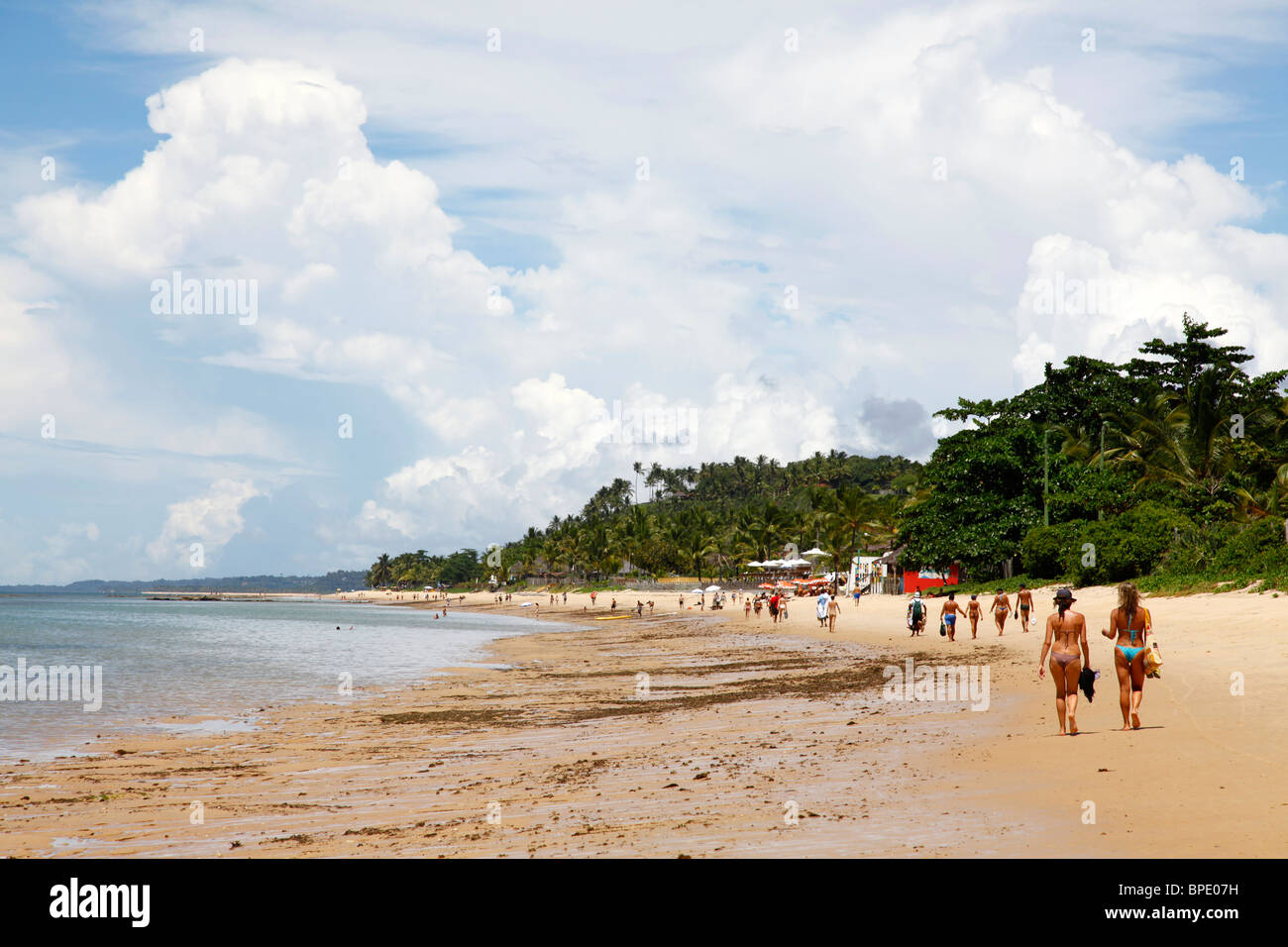 People at Parracho Beach, Arraial d'Ajuda, Bahia, Brazil Stock Photo ...