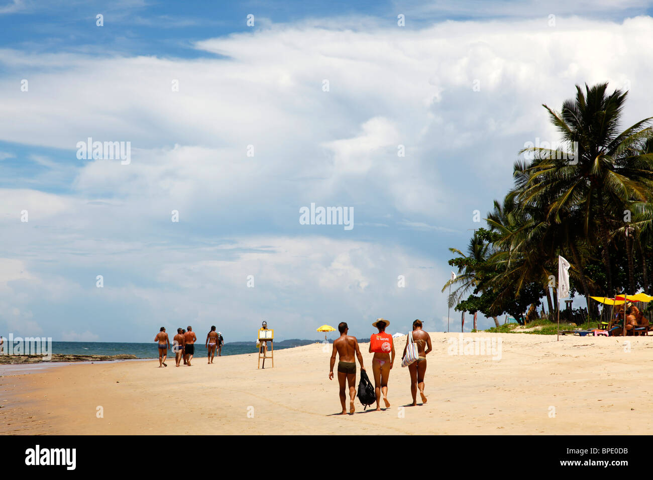 People at Parracho Beach, Arraial d'Ajuda, Bahia, Brazil Stock Photo ...