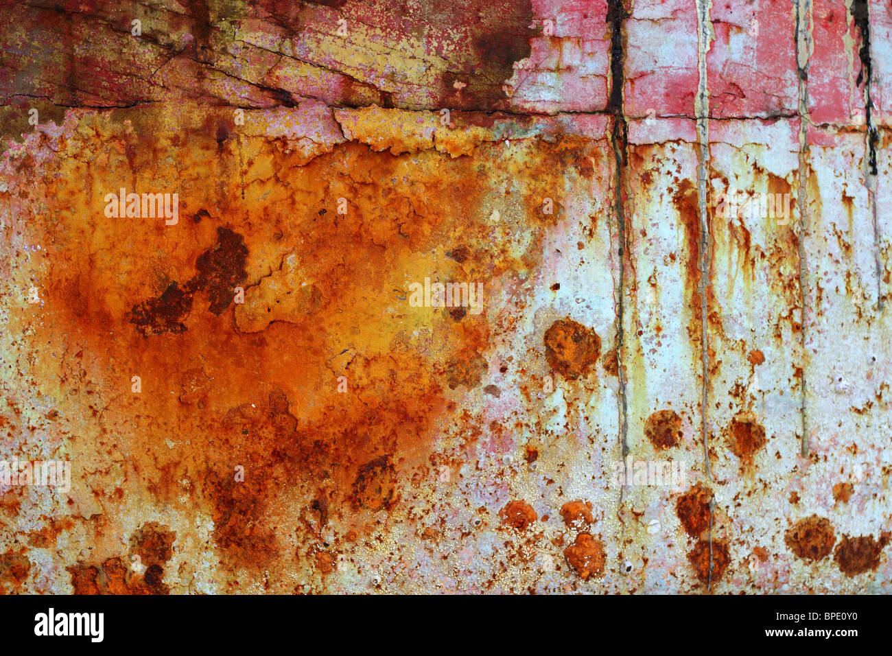 rusty grunge aged steel iron paint oxidized texture background Stock ...