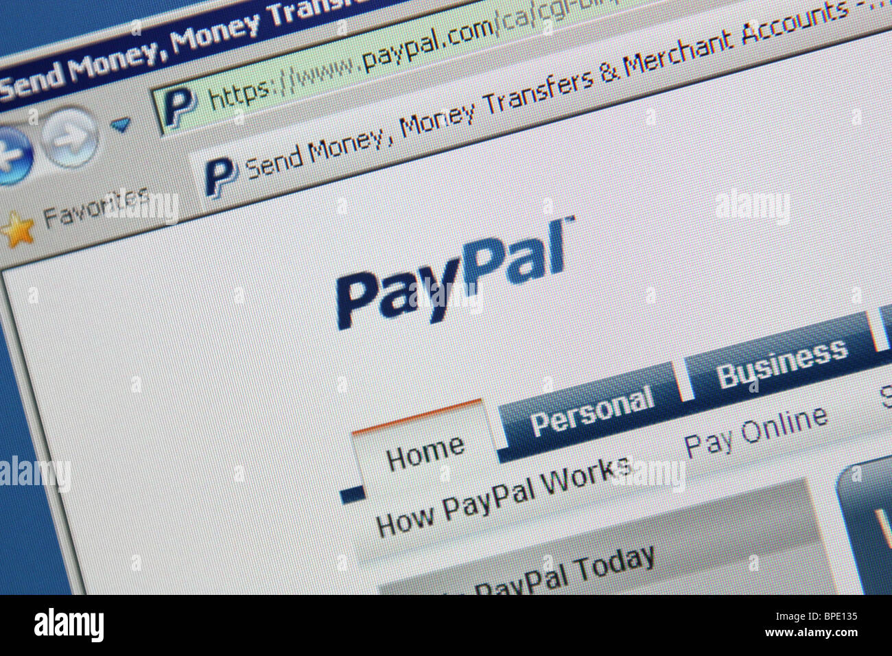 paypal online payment money transfer website Stock Photo - Alamy