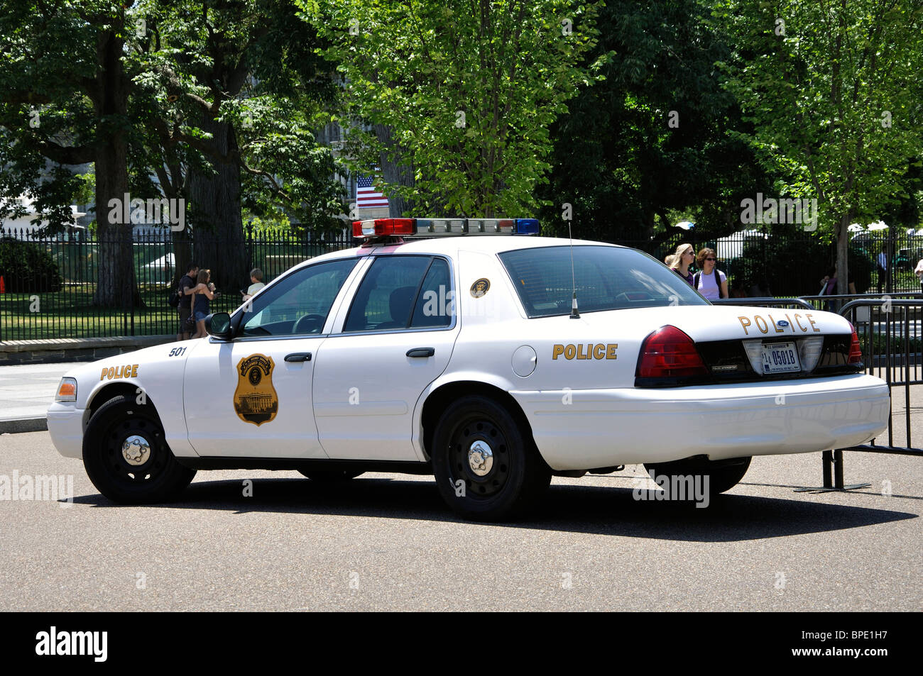 Police car at White House, Washington DC, USA Stock Photo - Alamy