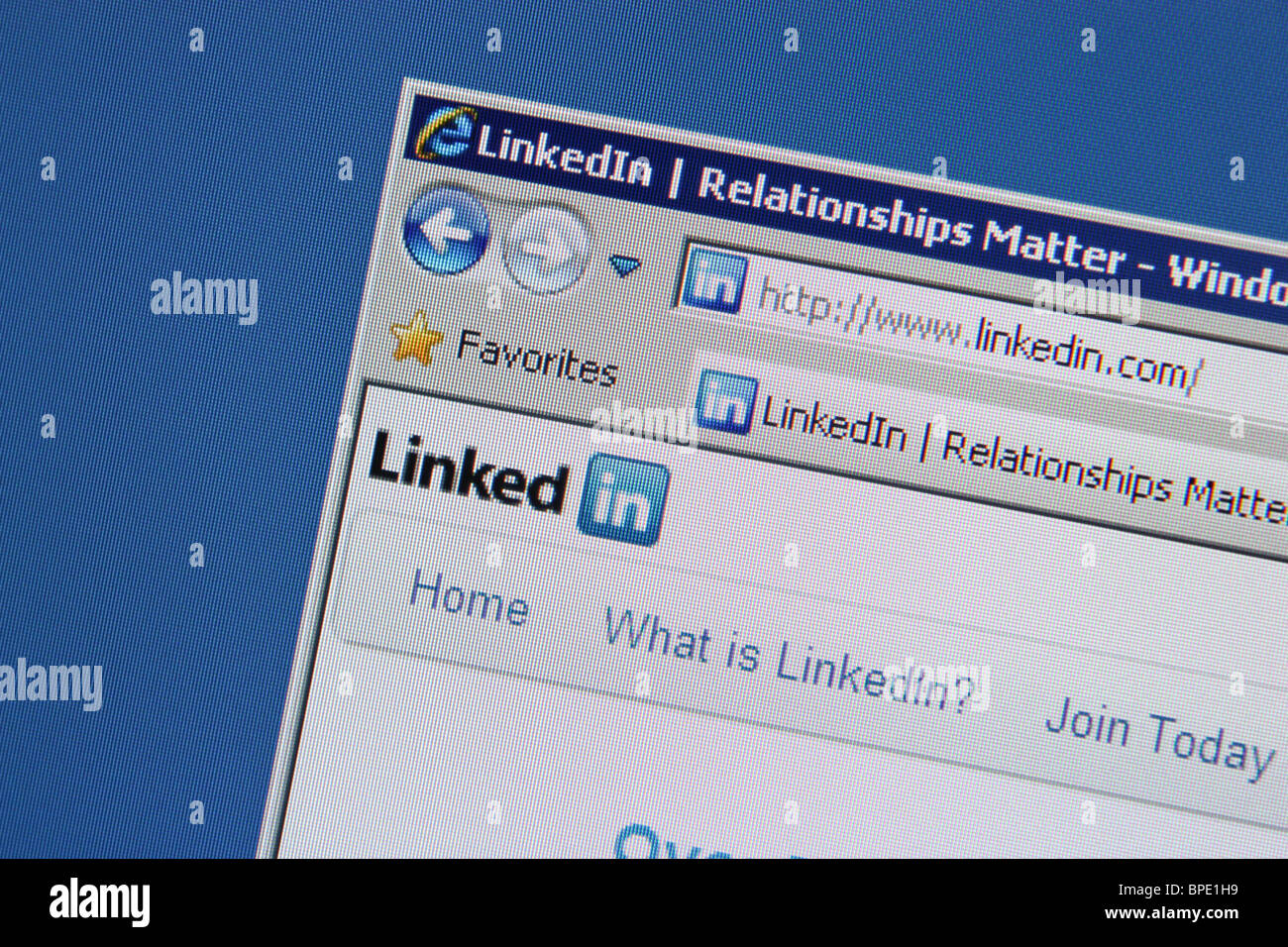 linkedin business social networking website Stock Photo - Alamy