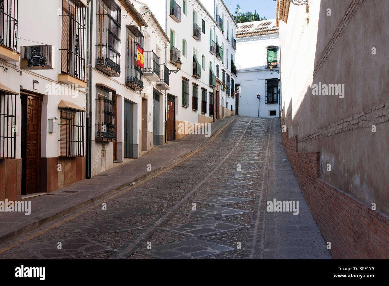 Typical Spanish narrow street in Antequera Spain Stock Photo - Alamy