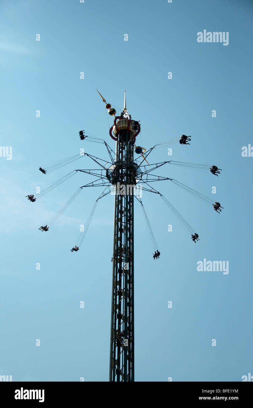 The Star flyer ride at Tivoli Gardens in Copenhagen, Denmark Stock ...