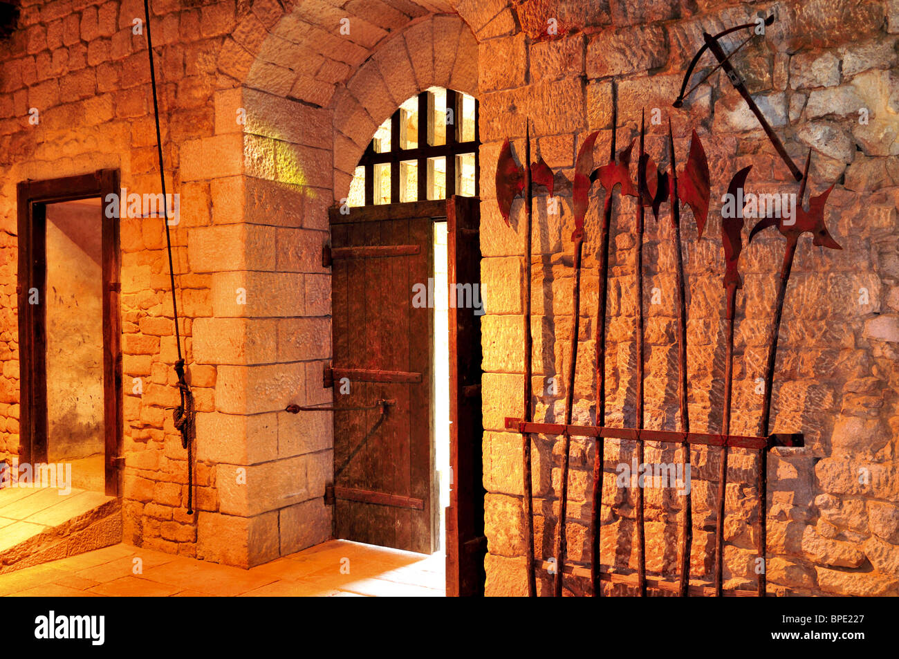 France: Interior of medieval Chateau de Beynac Stock Photo - Alamy