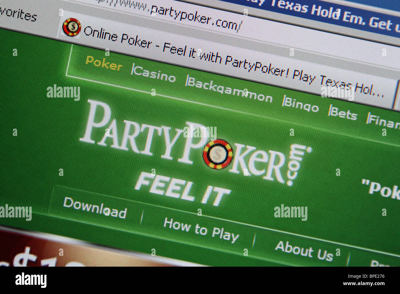 partypoker partypoker.com online gambling website Stock Photo - Alamy