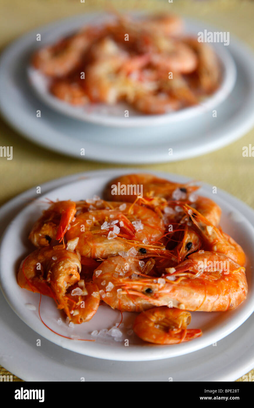 Prawns at Jamaica Beach Bar and Restaurant at Mundai beach, Porto ...