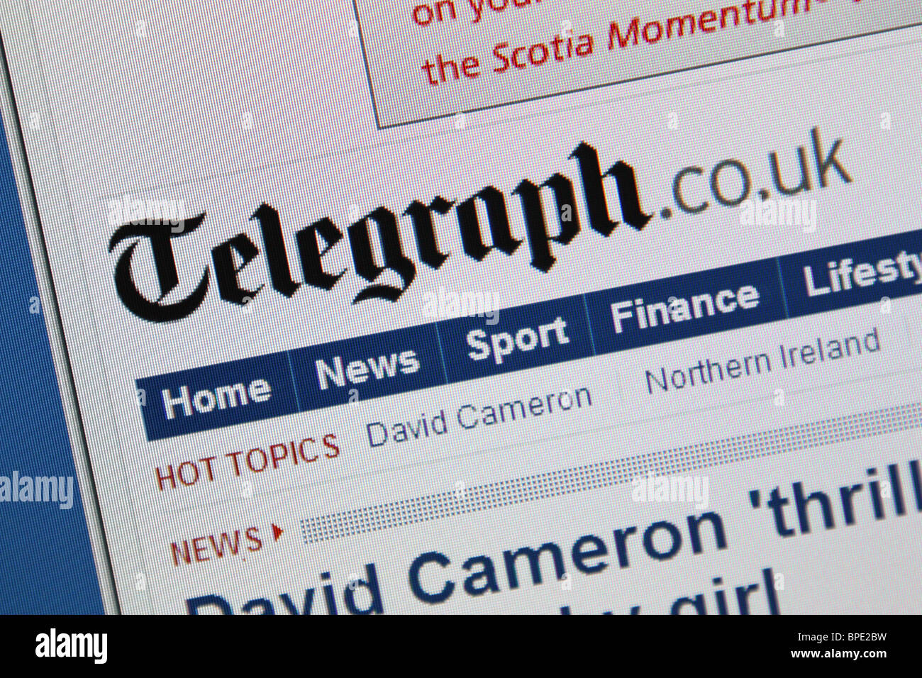 telegraph online news website Stock Photo - Alamy