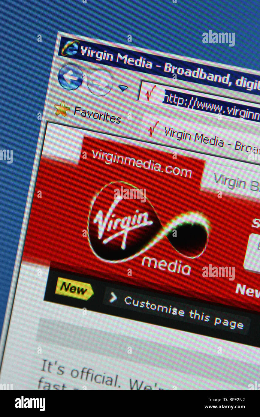 virgin media online website Stock Photo - Alamy