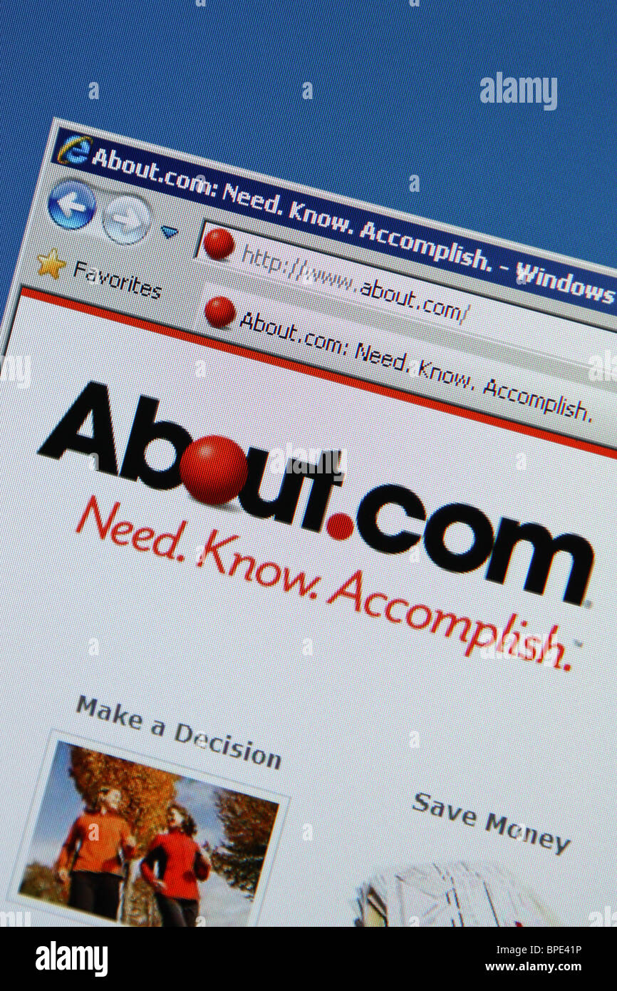 about about.com website Stock Photo - Alamy