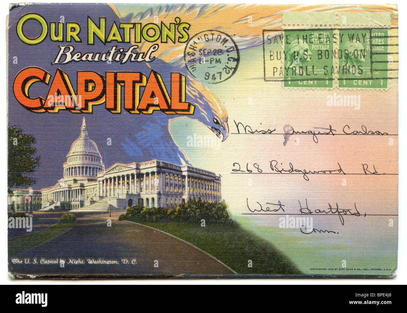 Postcard of washington hi-res stock photography and images - Alamy