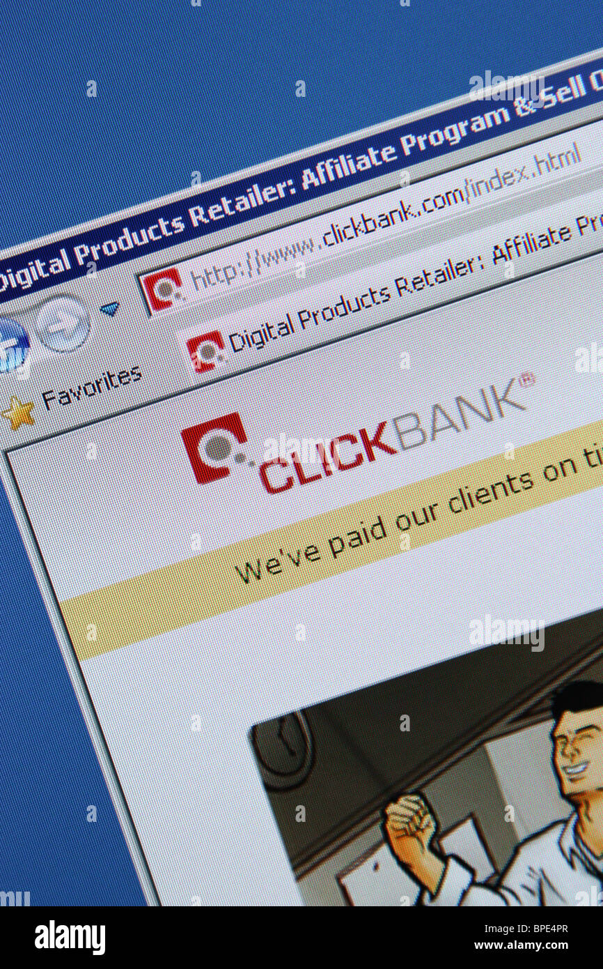 clickbank Internet retailer digital product Stock Photo - Alamy