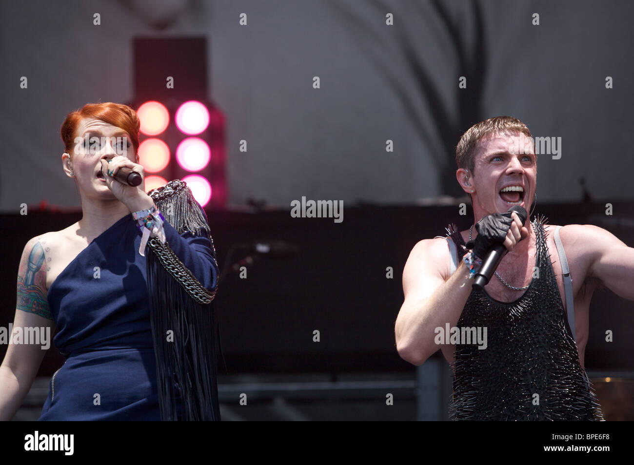 Ana matronic of scissor sisters performing on stage hi-res stock ...