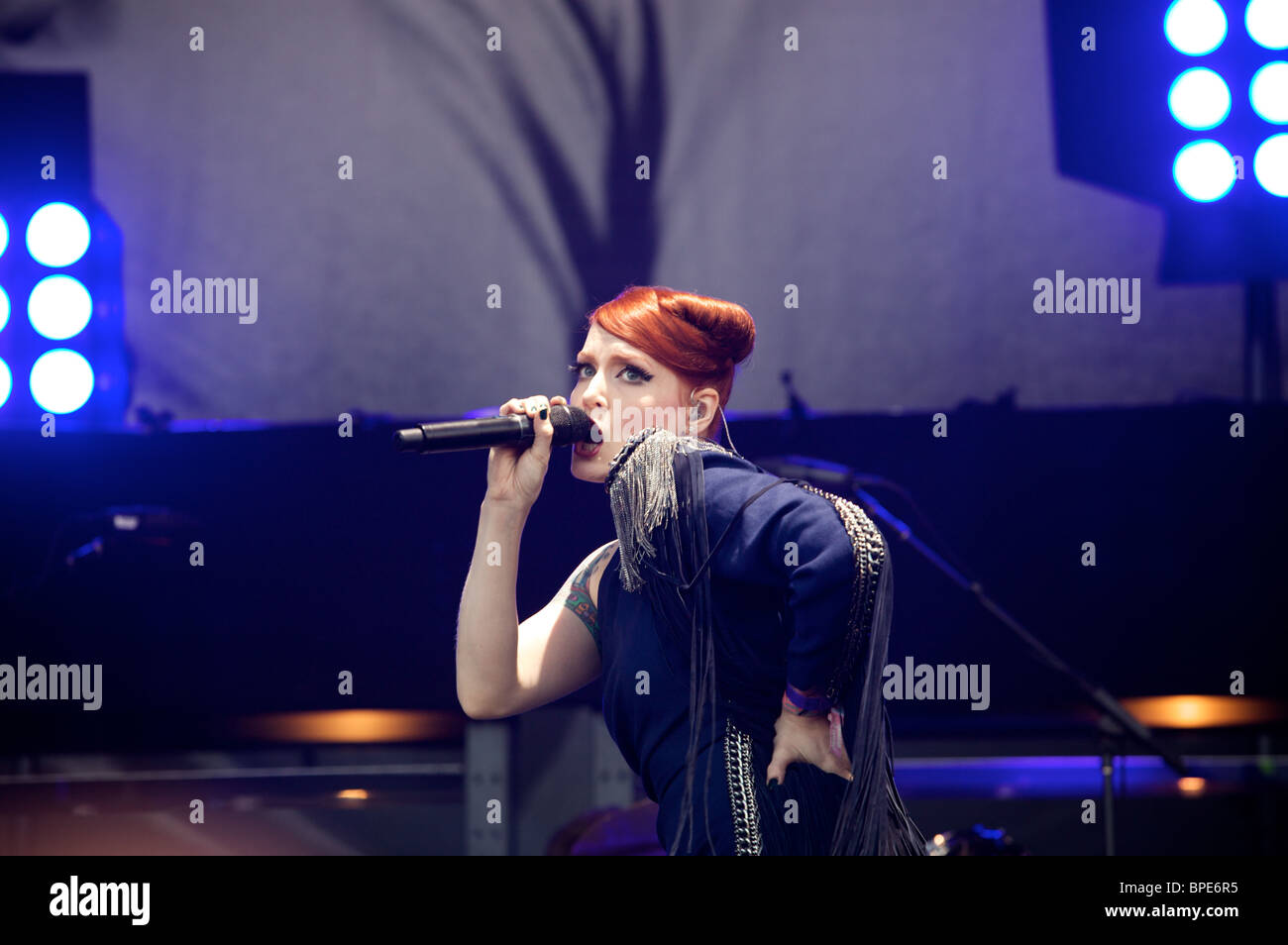 Ana Matronic, Scissor Sisters, Pyramid Stage, Glastonbury, 2010 Stock ...