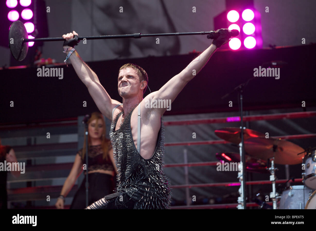 Jake Shears from the Scissor Sisters, Pyramid Stage, Glastonbury 2010 ...