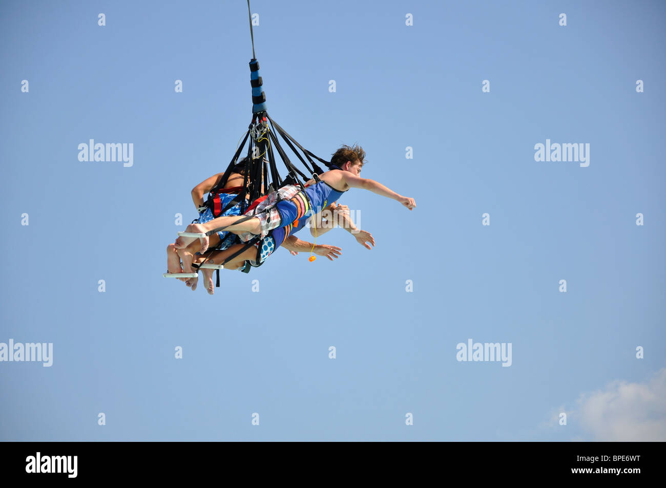 Sky coaster swing at Hurricane Harbor waterpark , Six Flags Over Texas ...
