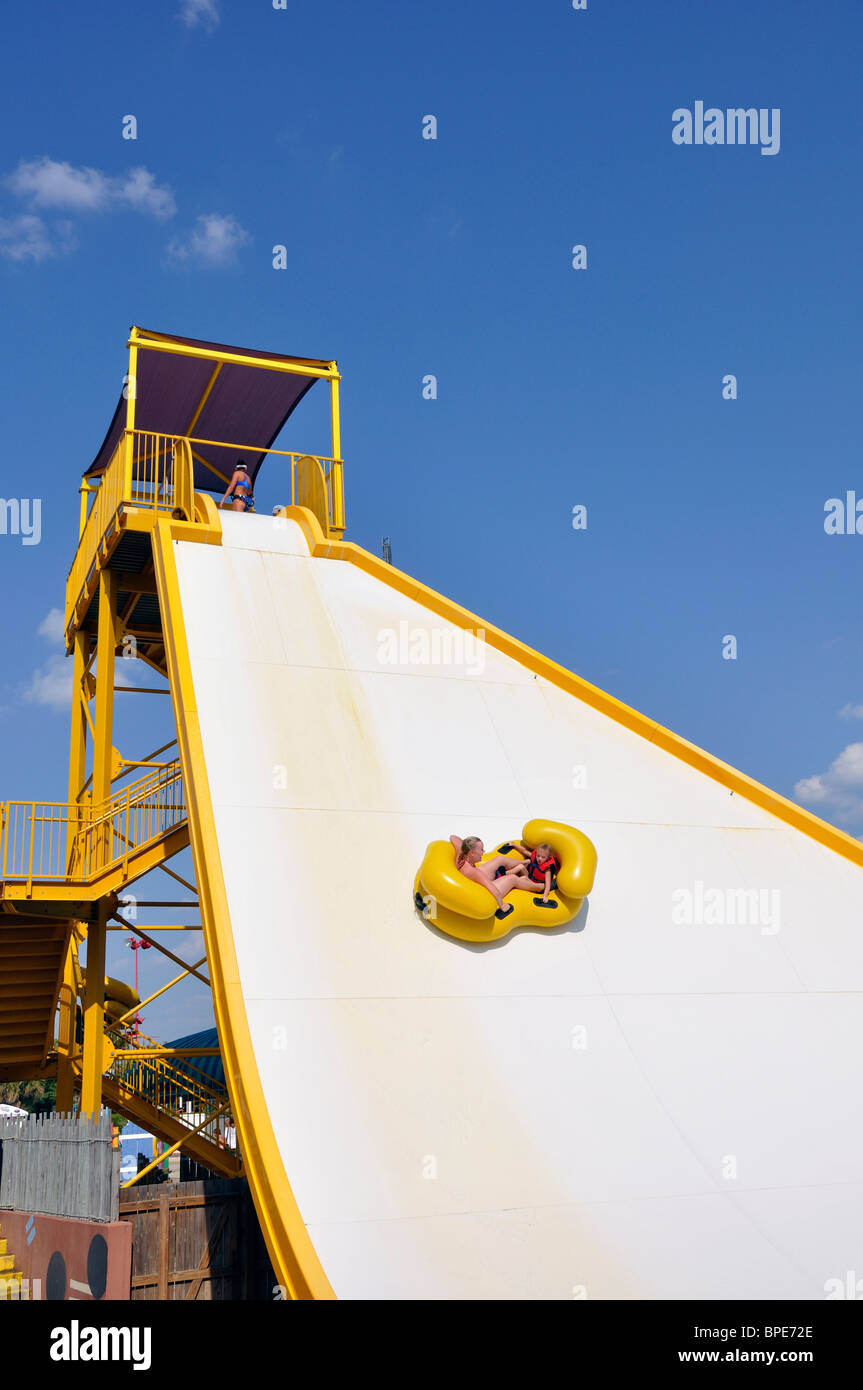 Water slide at Hurricane Harbor waterpark , Six Flags Over Texas ...