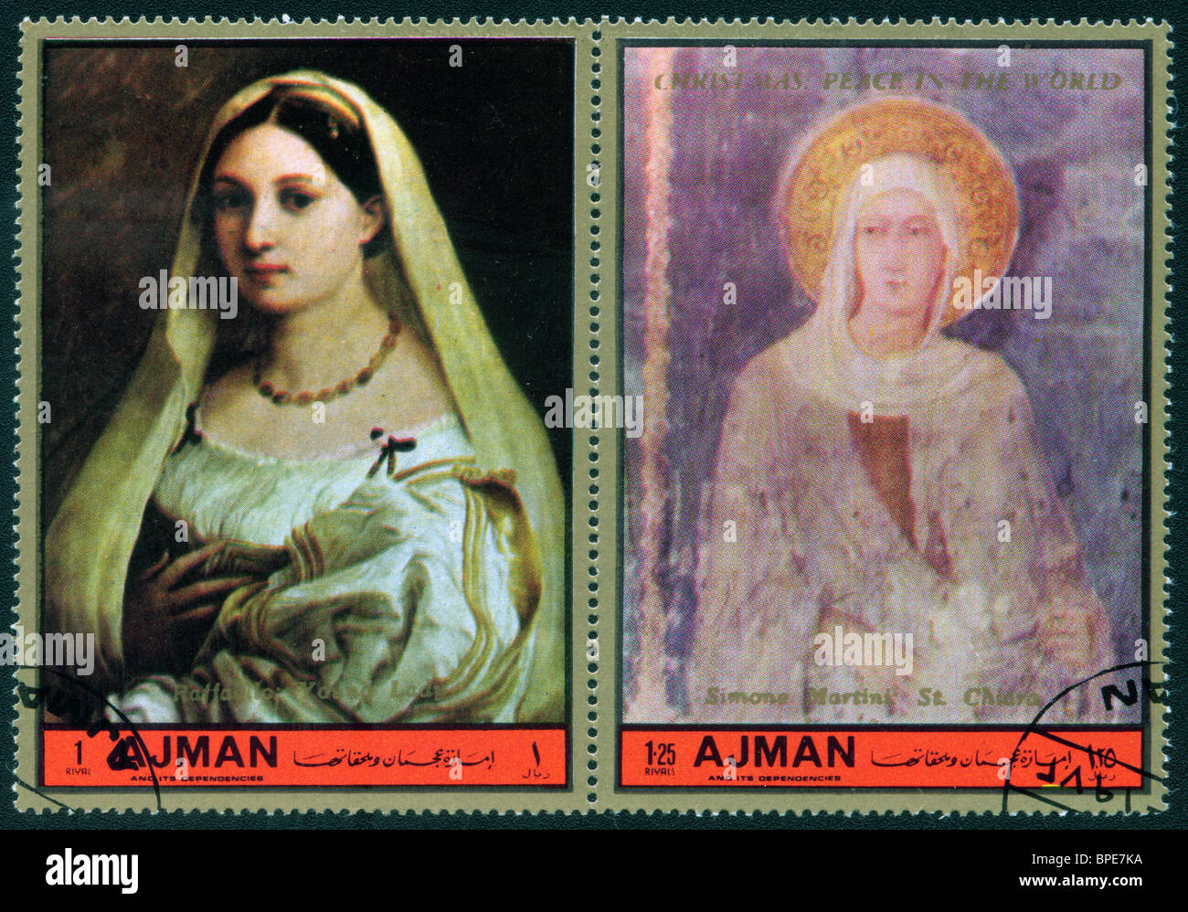 Raphael "Young lady" and Icon Saint Clara Stock Photo - Alamy