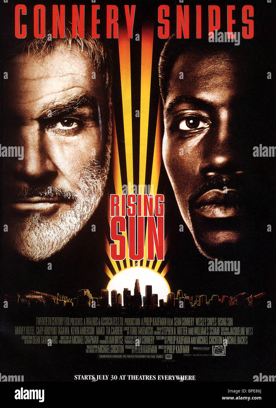 SEAN CONNERY & WESLEY SNIPES POSTER RISING SUN (1993 Stock Photo ...