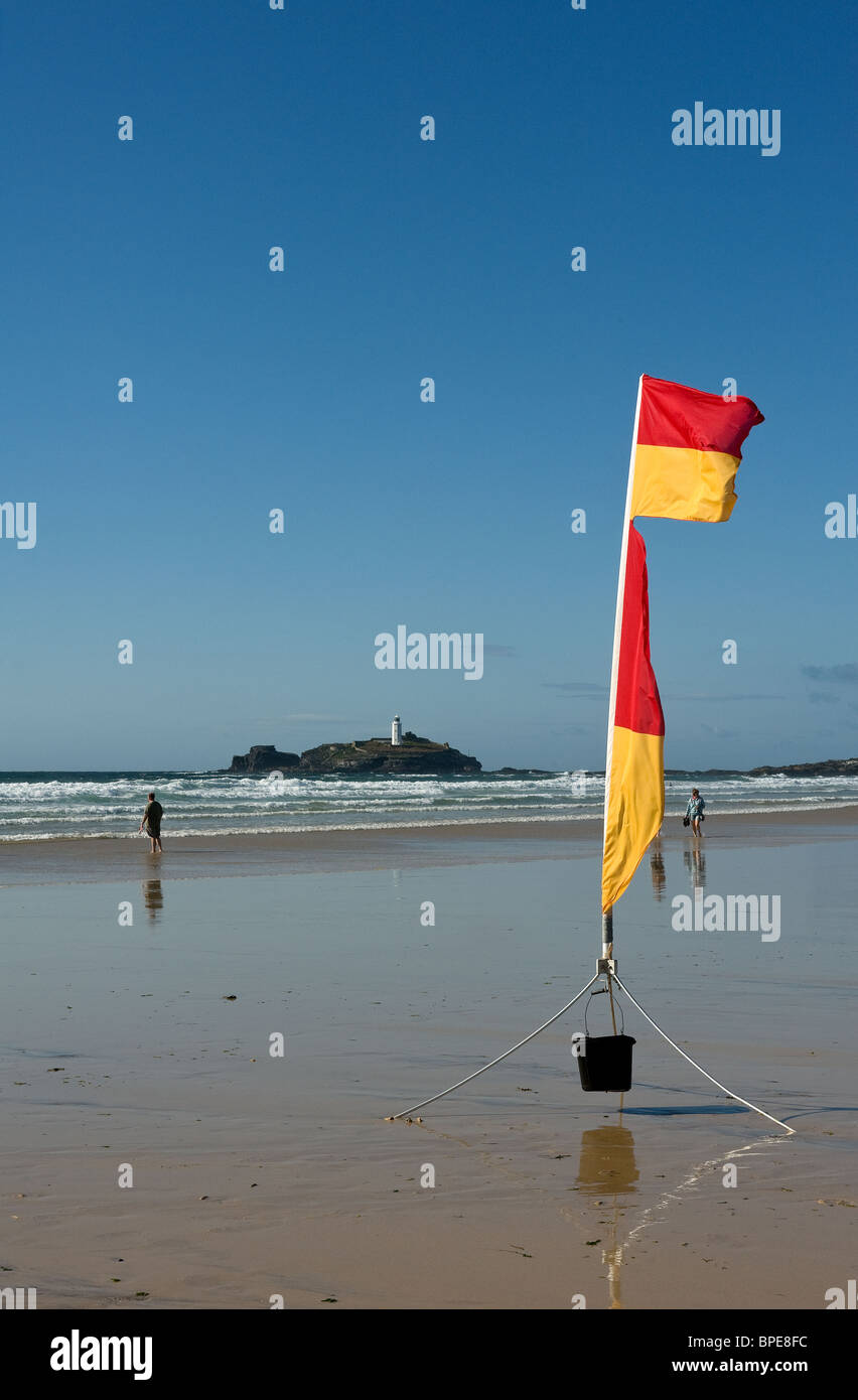 Rnli beach safety flag hi-res stock photography and images - Alamy