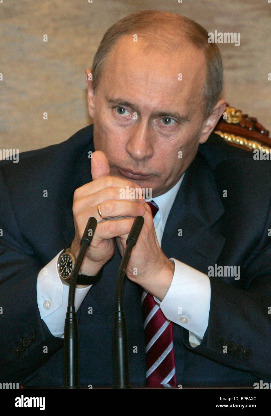 President Putin Chairs Cabinet Meeting High Resolution Stock ...