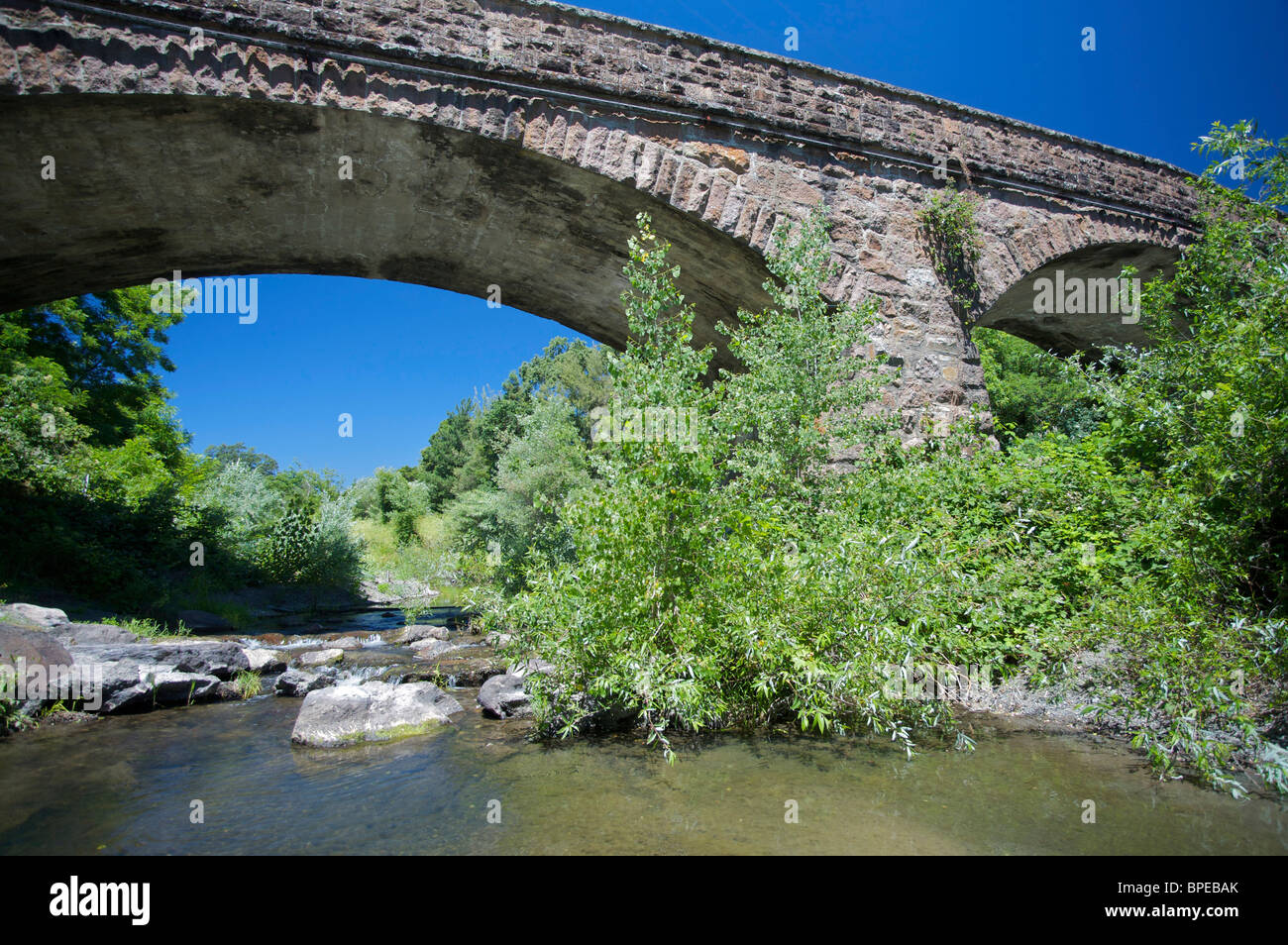 Pope Street Bridge (1894) over the Napa River near the Silverado Trail ...