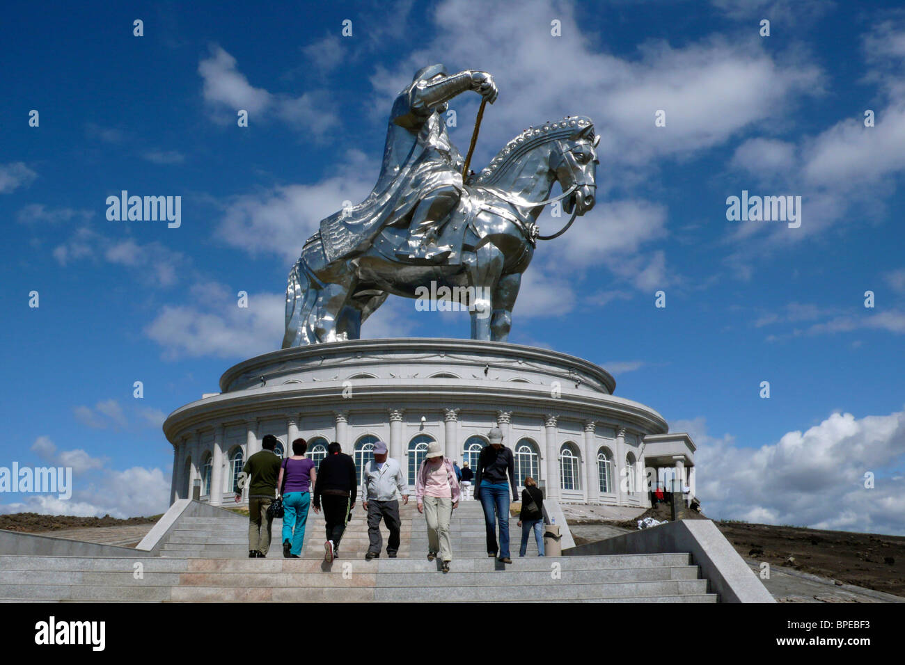 Chinggis Khaan statue, surrounding of Ulaan Baatar, Mongolia Stock ...