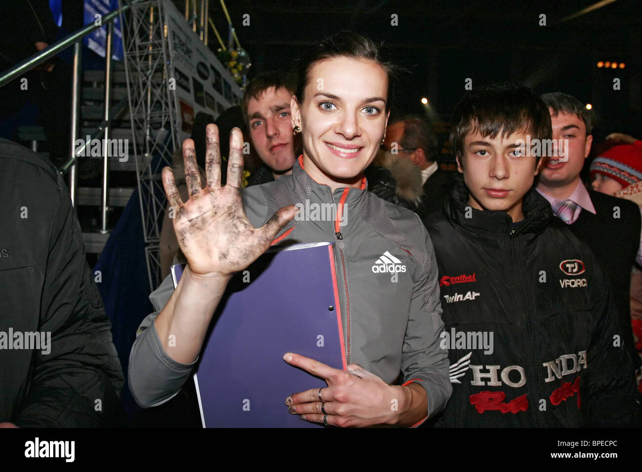 Russian Yelena Isinbayeva Pole Vault High Resolution Stock Photography ...