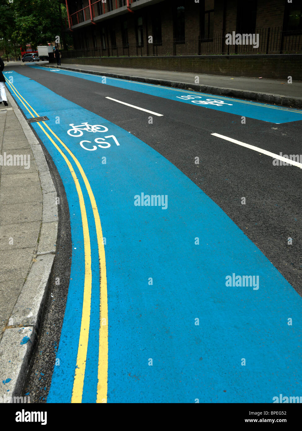 London England Barclays CS7 Cycle Lane on the London Bike Super Highway ...