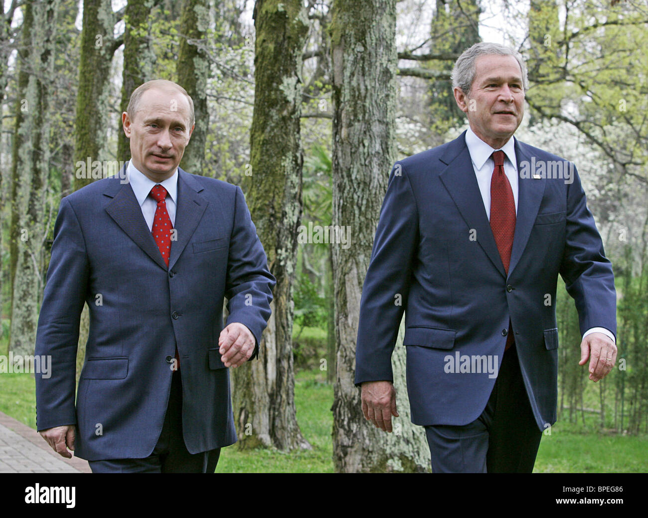 Vladimir Putin And George W Bush High Resolution Stock Photography and ...