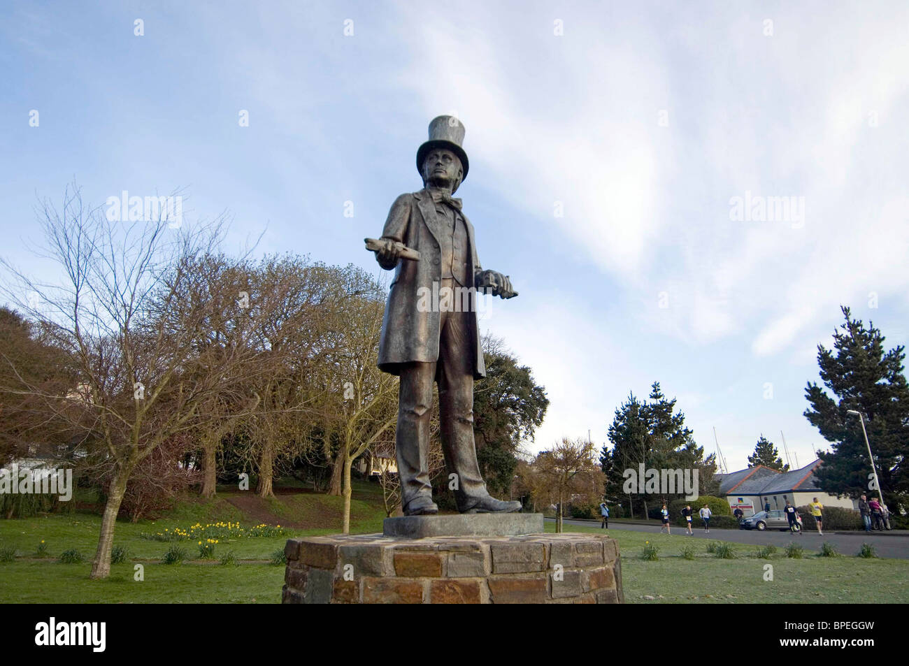 The 8ft statue of engineer Isambard Kingdom Brunel which has been ...