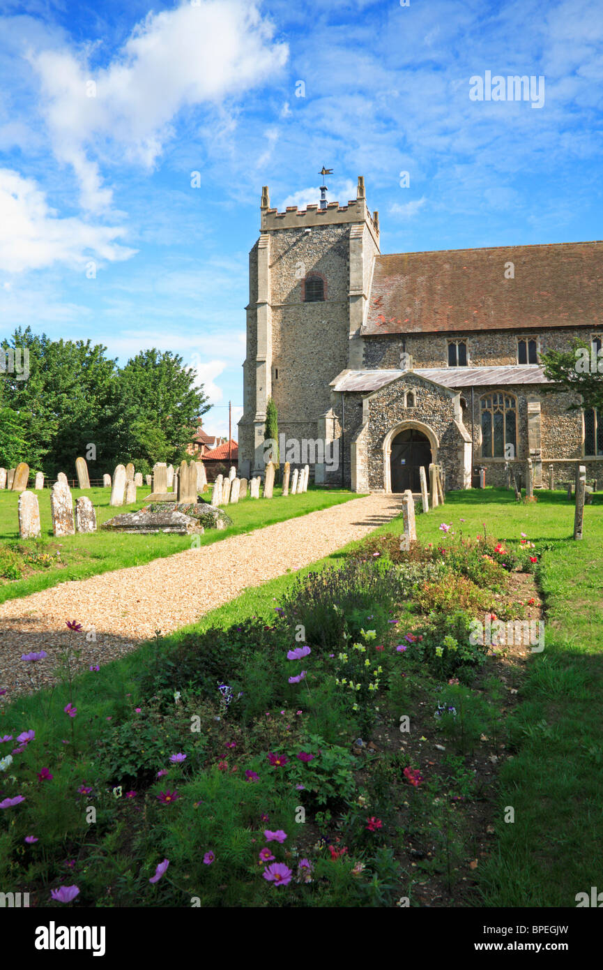 Tower and South Porch of the Church of All Saints at Carleton Rode ...