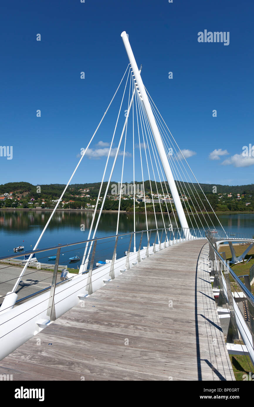 Footbridge in the port of Ferrol, La Coruña, Galicia, Spain Stock Photo ...