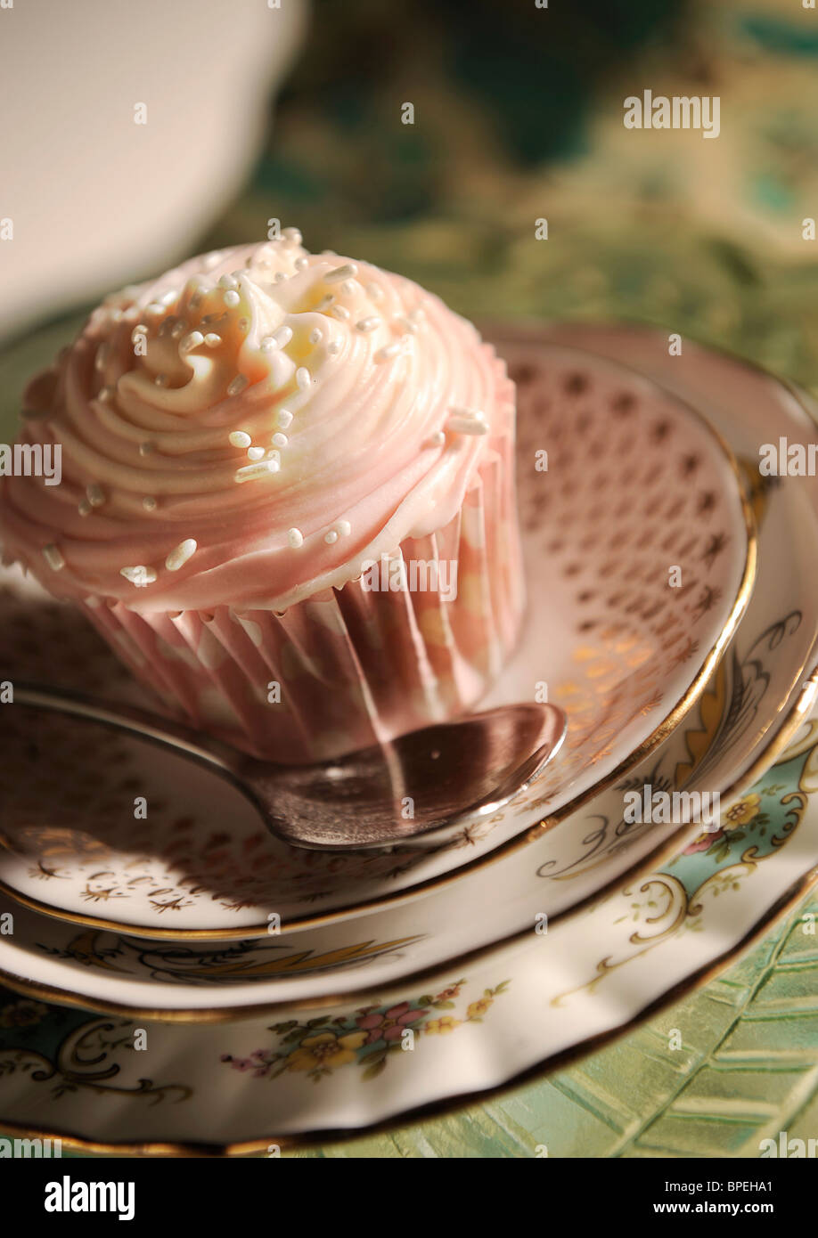 Cupcake on table Stock Photo - Alamy