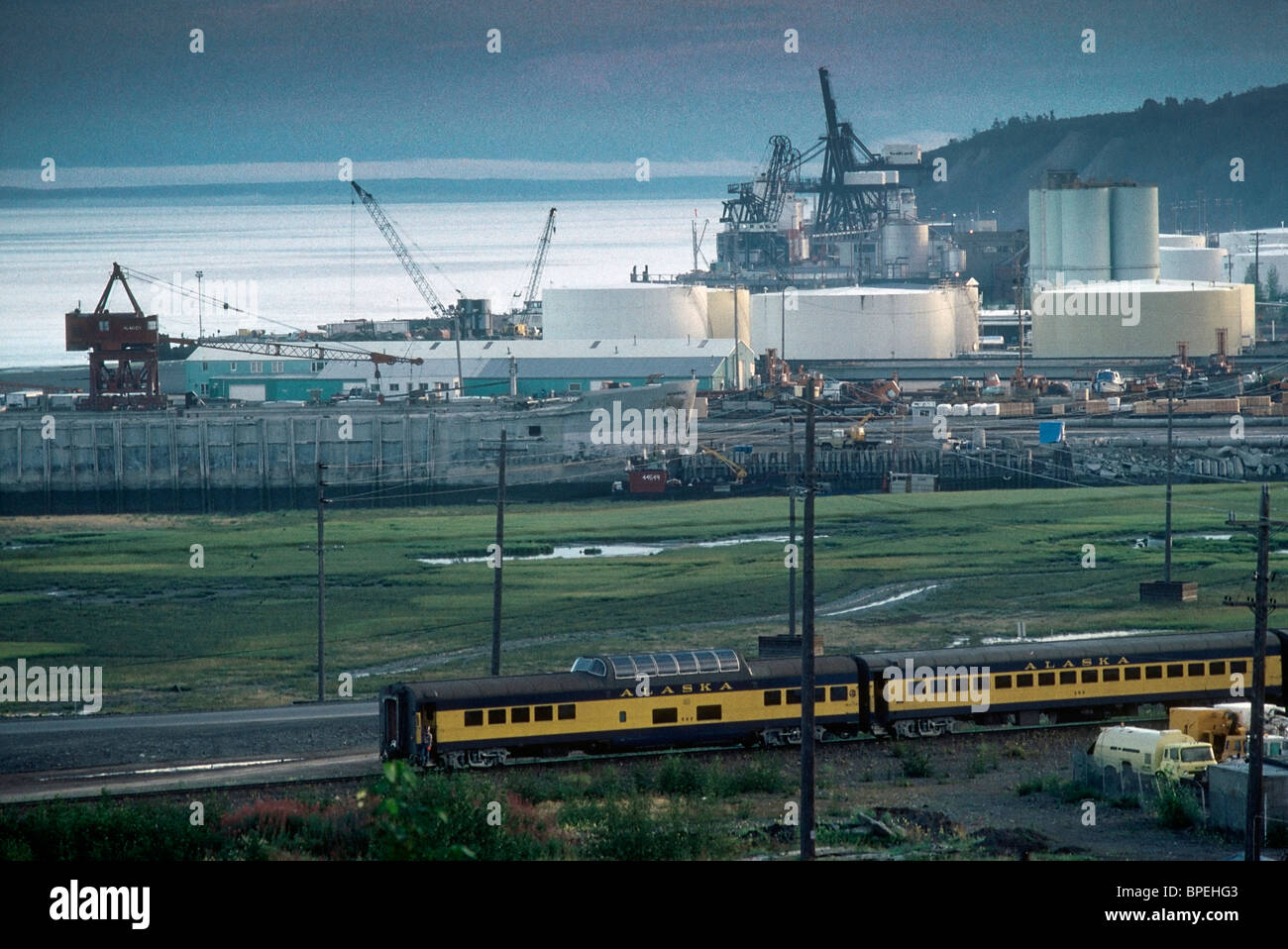 Oil terminal Alaska USA Stock Photo - Alamy