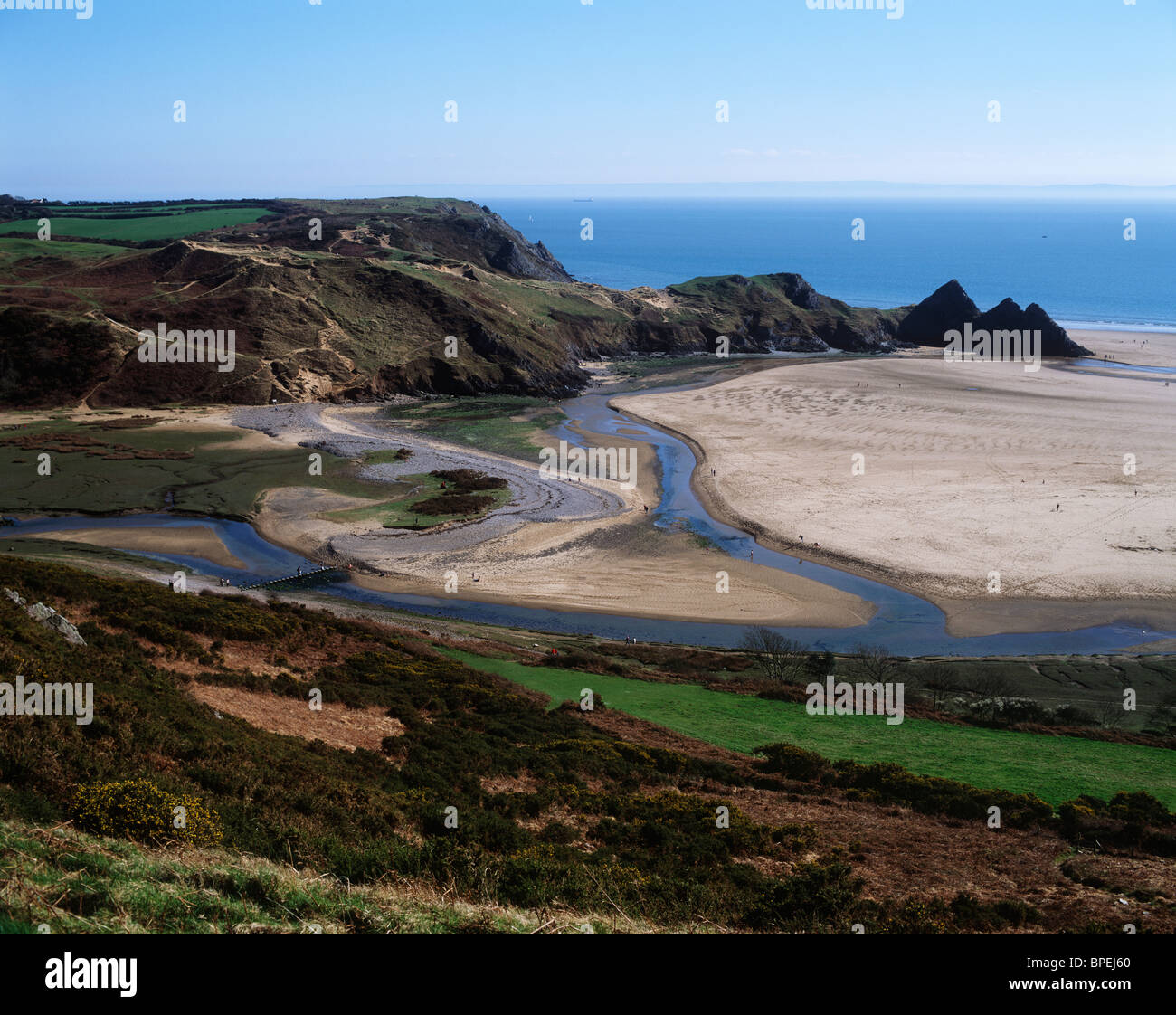 Three Cliffs Bay, Gower Peninsula, South Wales Stock Photo - Alamy